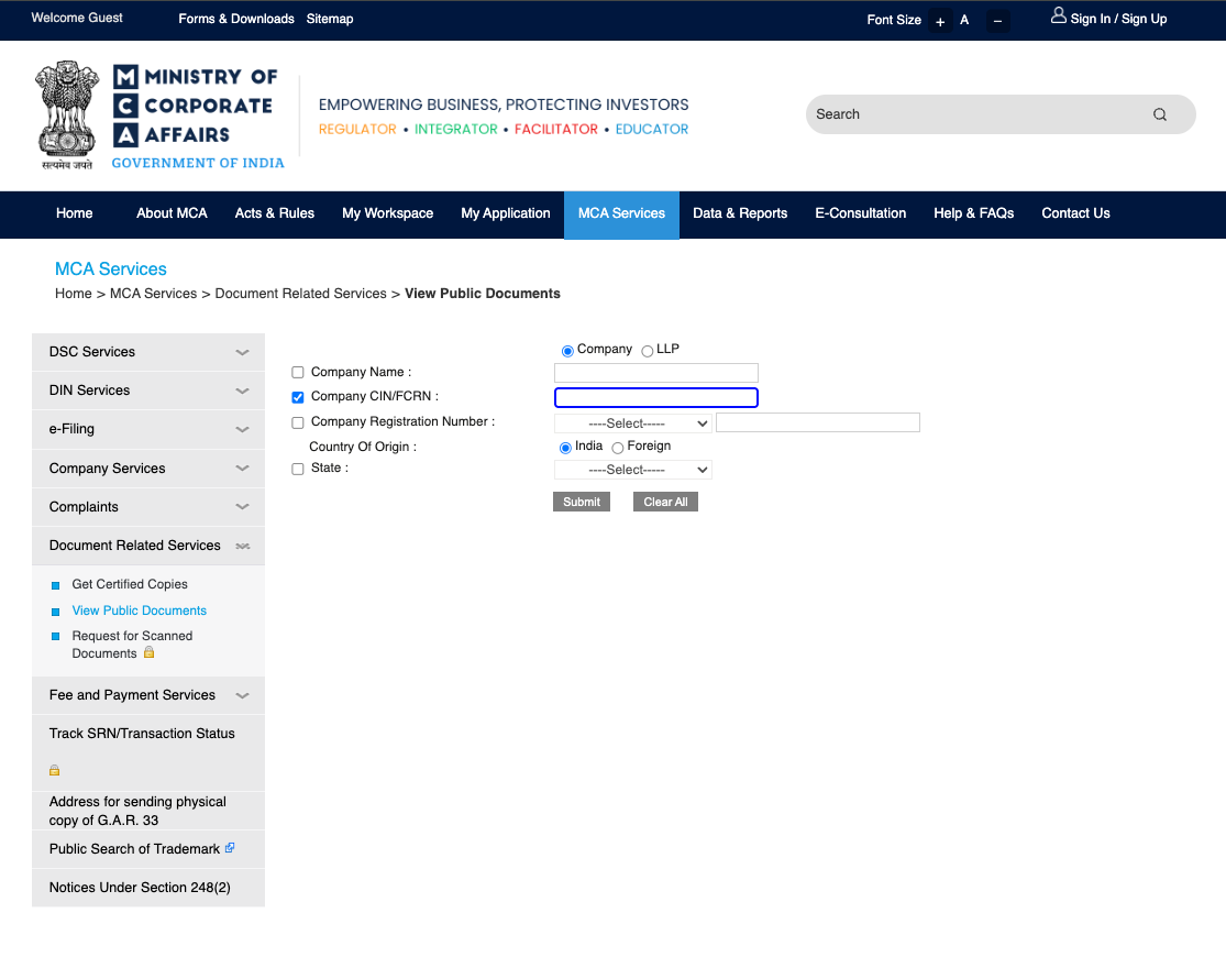 How to Access Company Details via MCA Master Data | WeeDoo.in